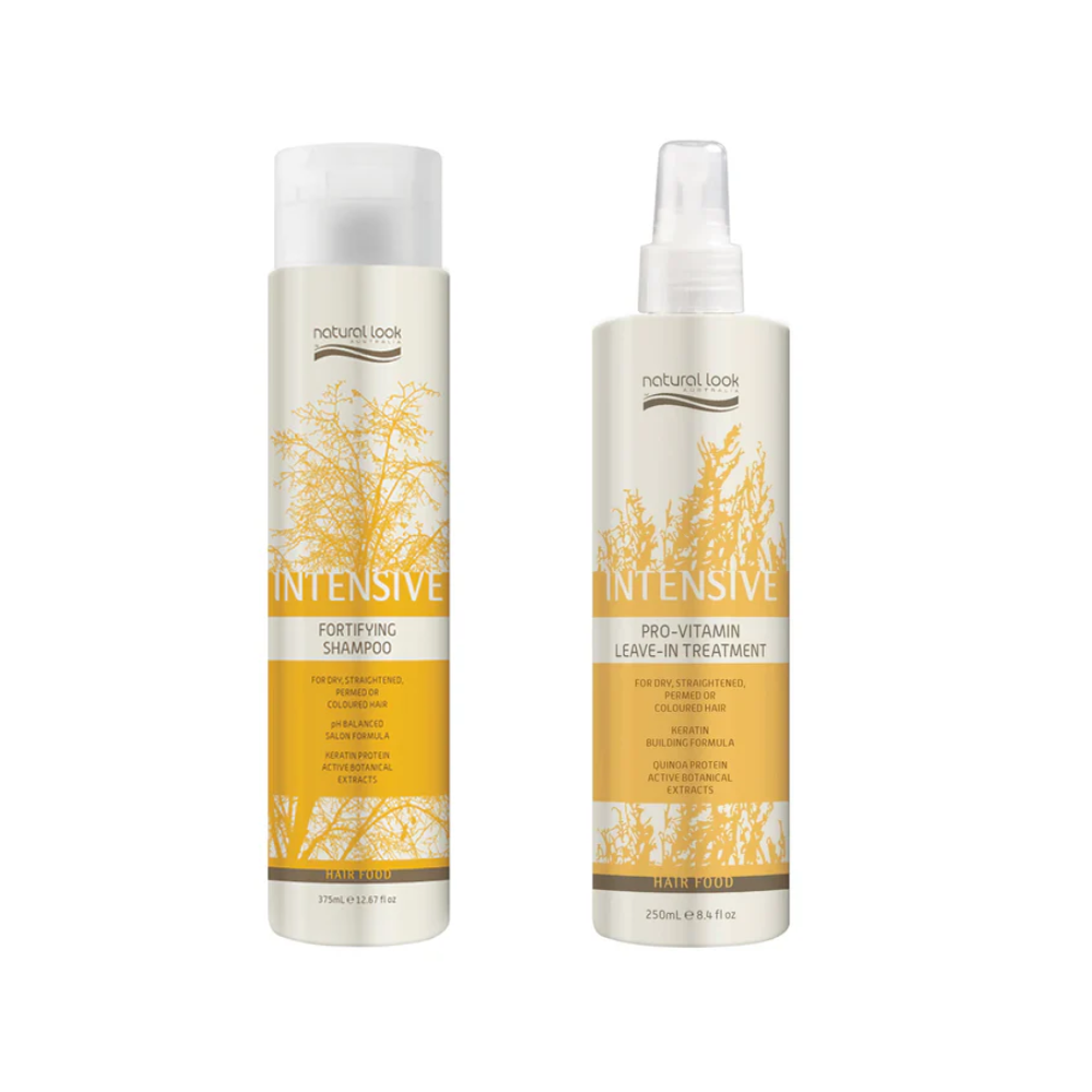 Natural Look Intensive Fortifying Shampoo 375ml & Pro-Vitamin Leave-in ...
