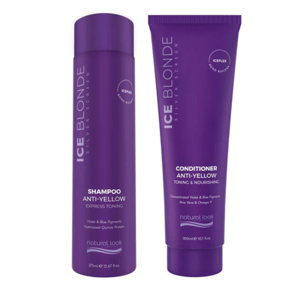 Natural Look Silver Screen Ice Blonde Shampoo 375ml & Conditioner 300M ...